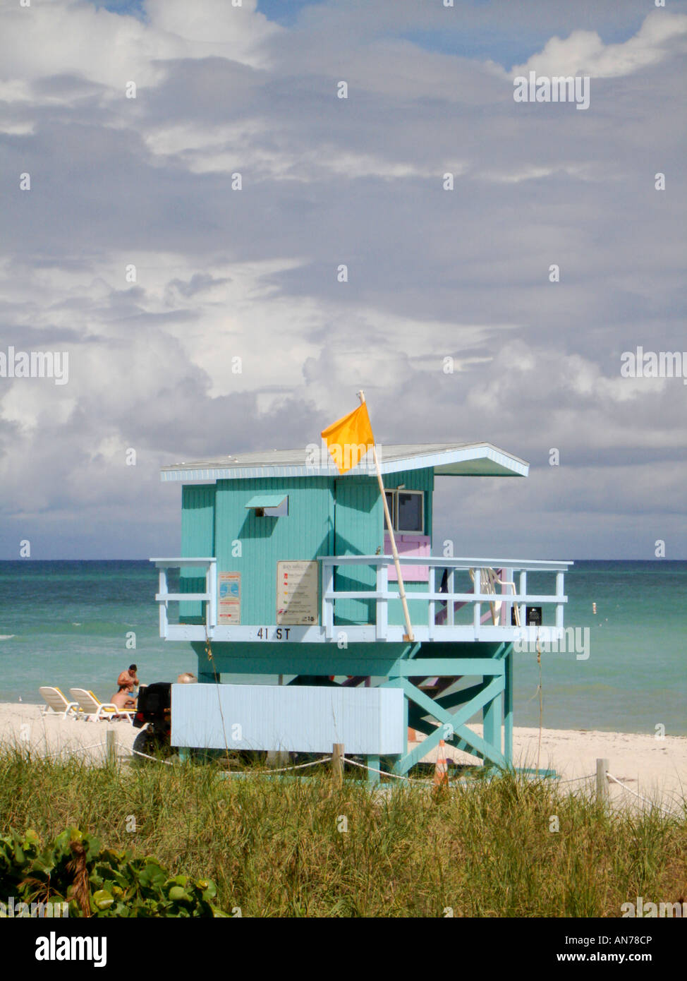 Miami Beach lifeguard hut Stock Photo - Alamy