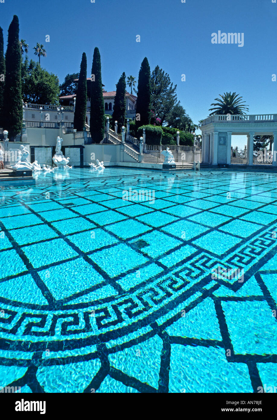 The magnificent outdoor pool at HEARST CASTLE built by WILLIAM RANDOLPH ...