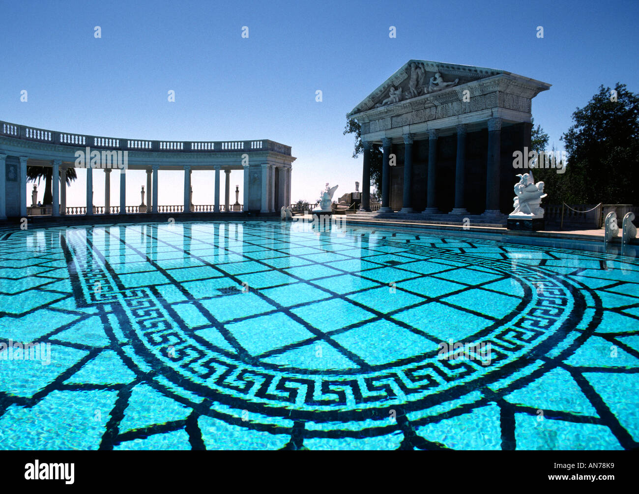 The magnificent outdoor pool at HEARST CASTLE built by WILLIAM RANDOLPH ...