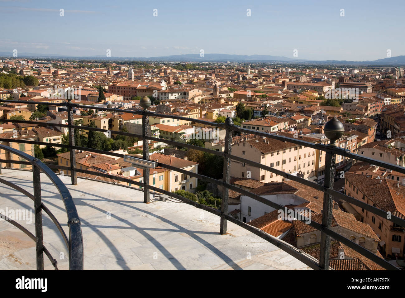 View from the top of the Leaning Tower of Pisa Stock Photo - Alamy