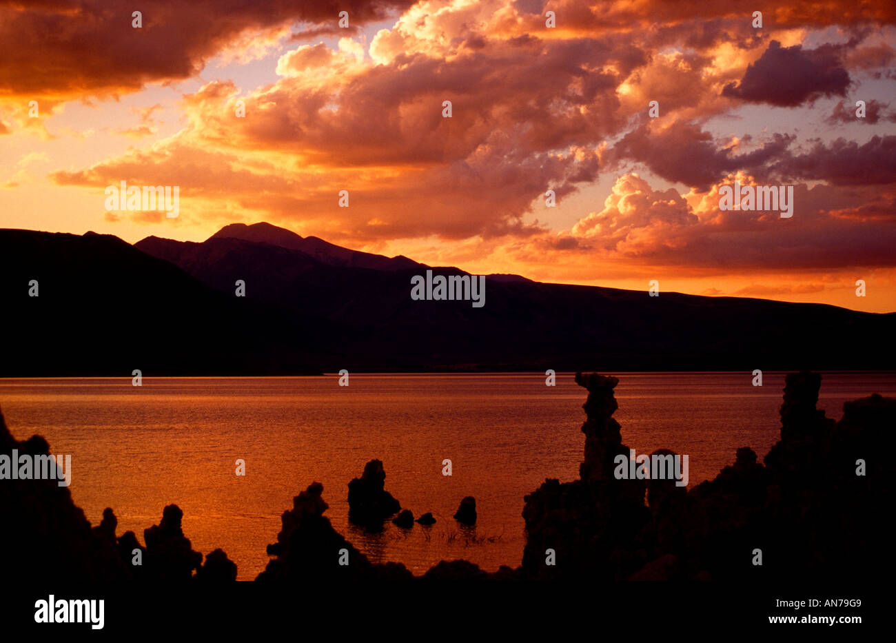 SUNSET colors TUFA make for a strange landscape at MONO LAKE S SOUTH ...