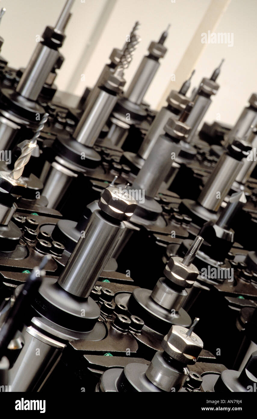 Wall of DRILL BITS for AUTOMATED ROBOTIC machine shop manufacturing ...
