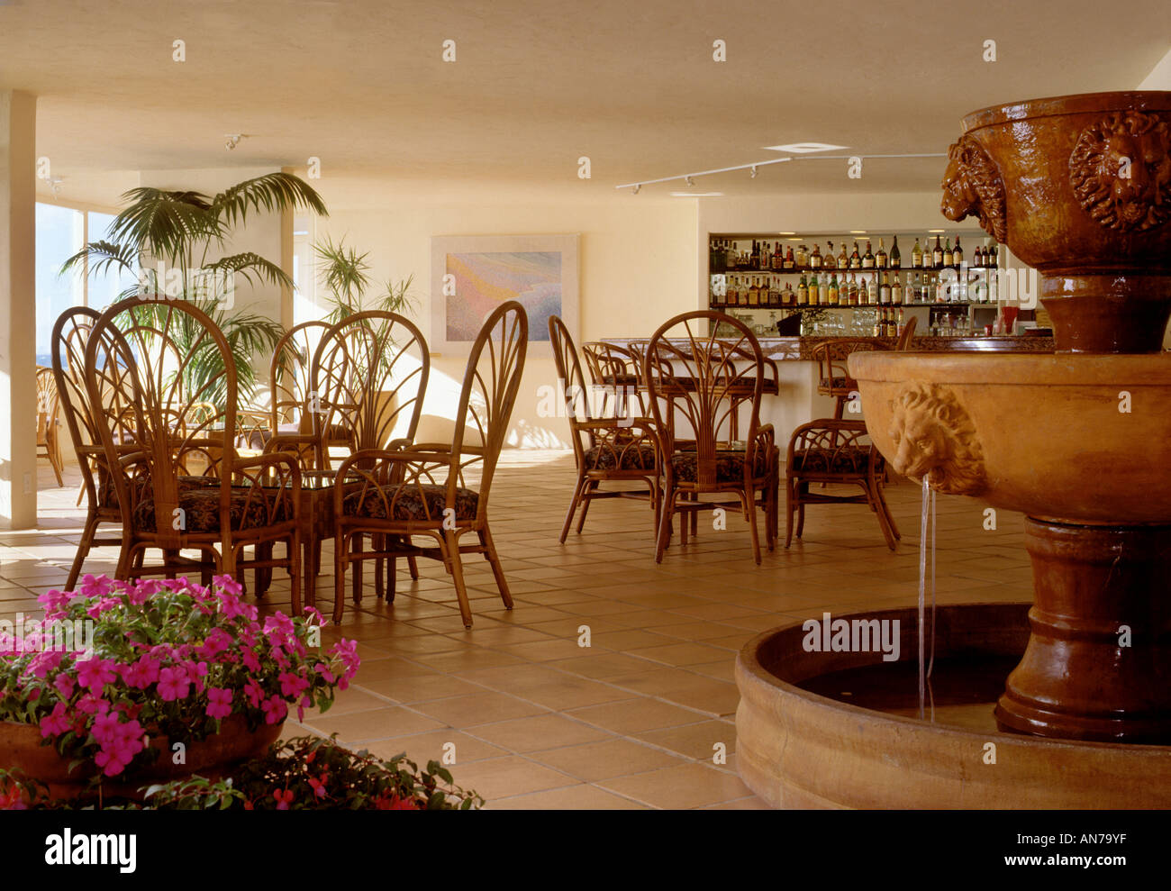 MONTEREY BEACH HOTEL LOBBY BAR with spanish tiles MONTEREY CALIFORNIA ...