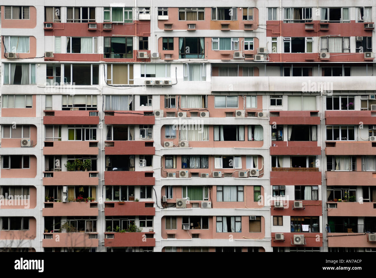 Hong Kong typical high rise building Stock Photo - Alamy