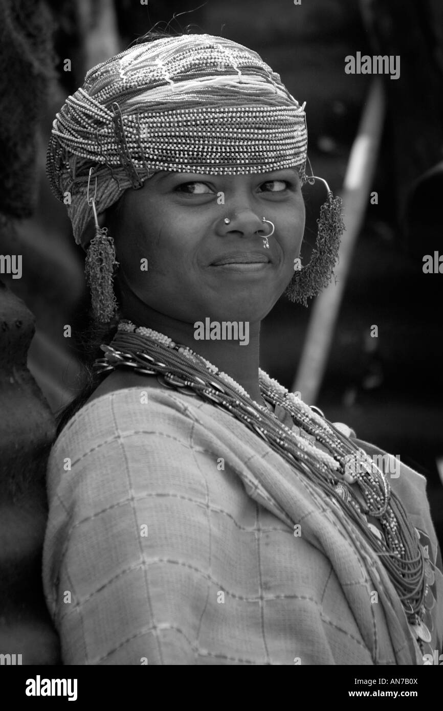 Portrait of bonda woman Black and White Stock Photos & Images - Alamy