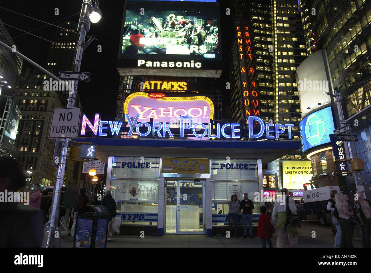 Police post on the Times Square, Manhattan, New York Stock Photo - Alamy