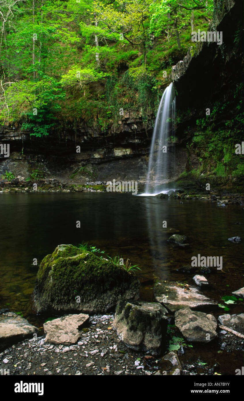 Waterfall Neath Vale Stock Photo - Alamy