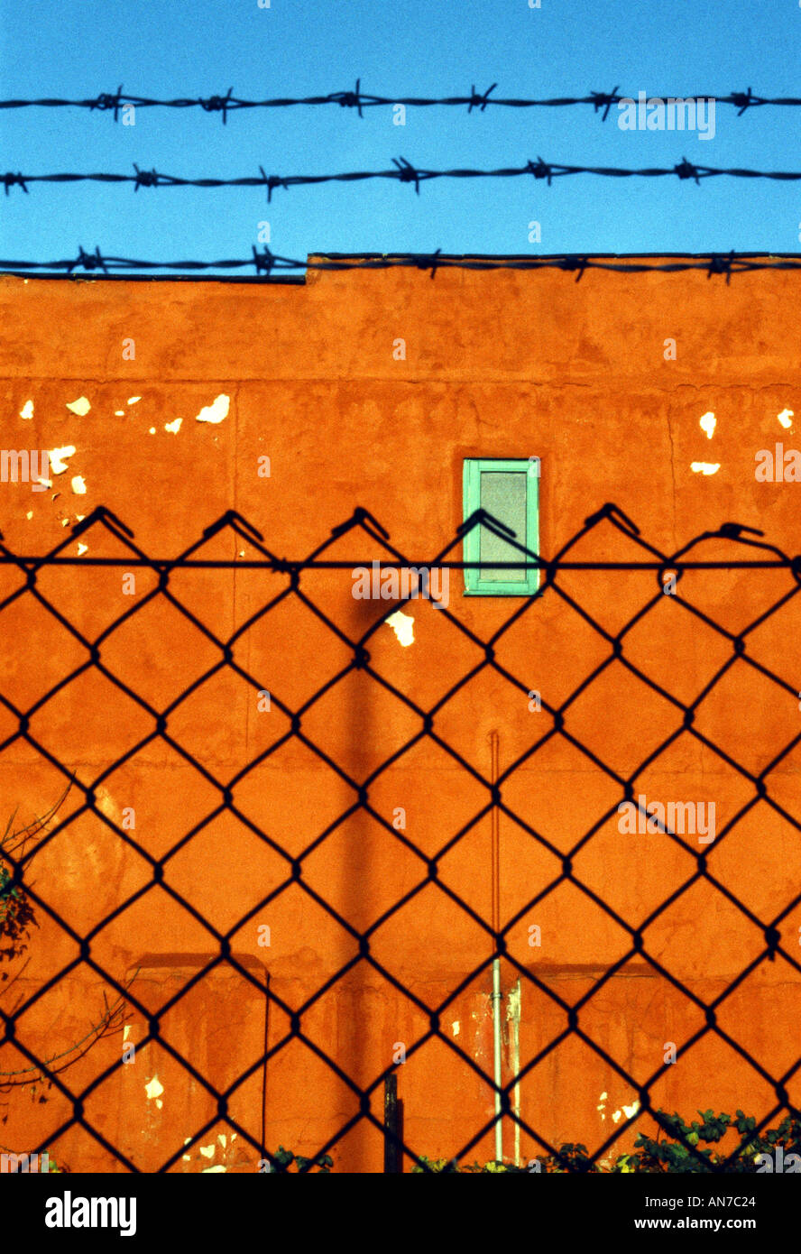 terracotta wall with window Stock Photo - Alamy