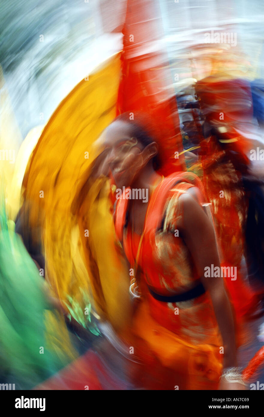 Nottinghill carnival swirl London Stock Photo - Alamy