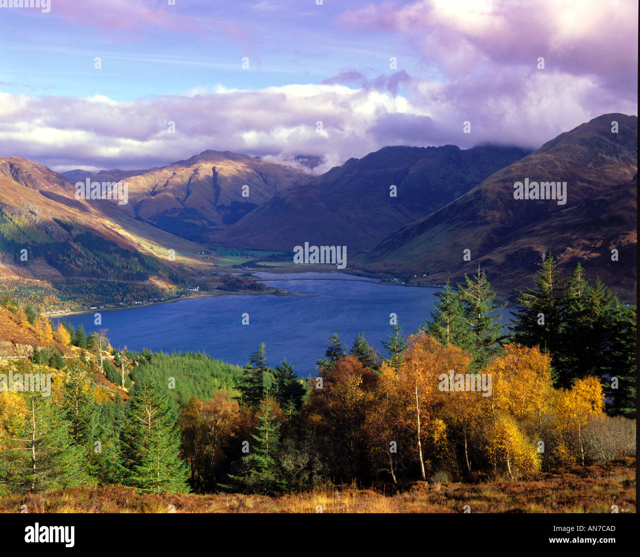 Scotland Highlands Loch Duich and the Five Sisters of Kintail from ...