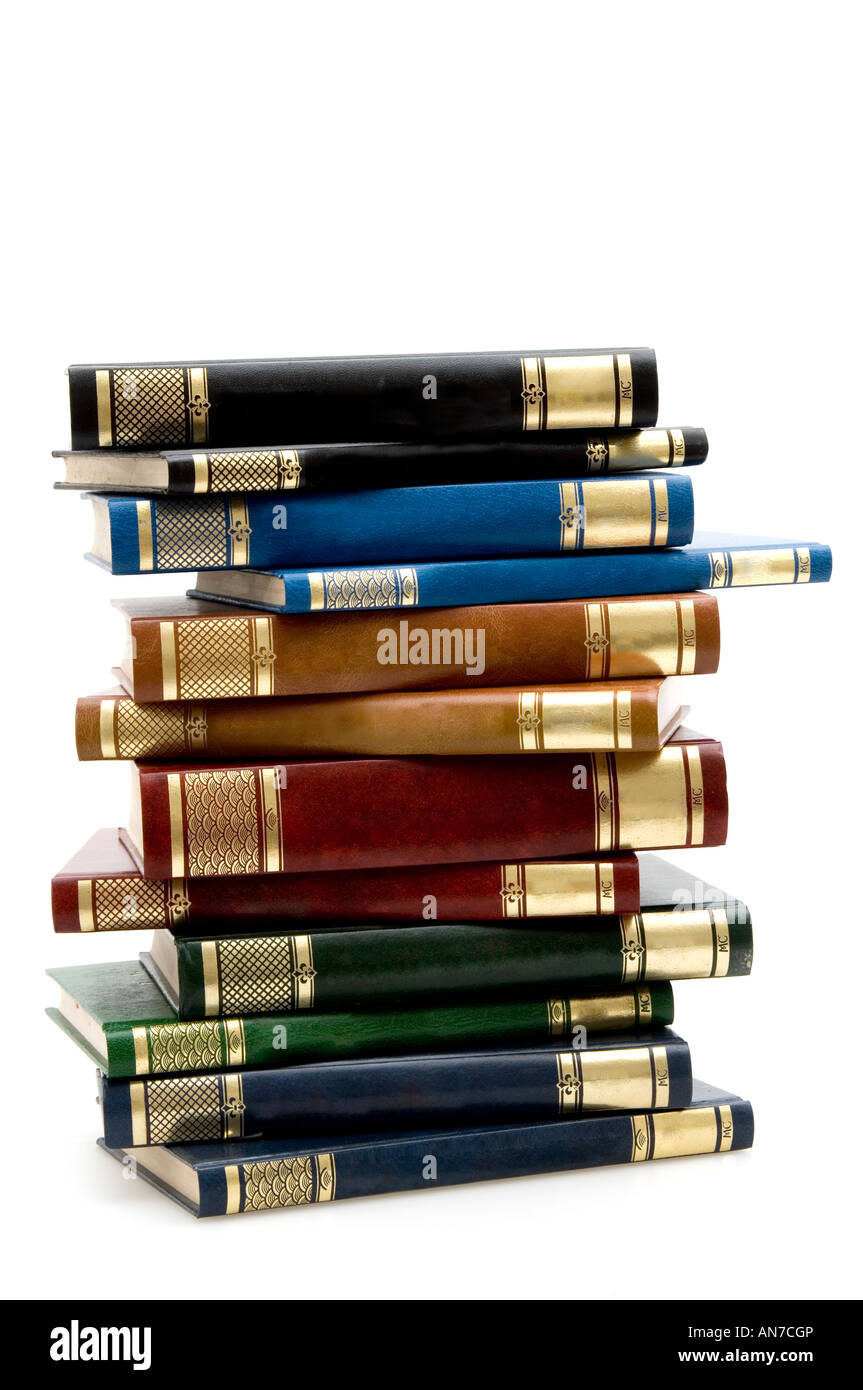 Books stack and spine Cut Out Stock Images & Pictures - Alamy