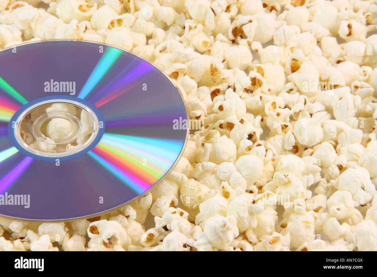 dvd disc movie on pop corn background food entertainment dvd store ...
