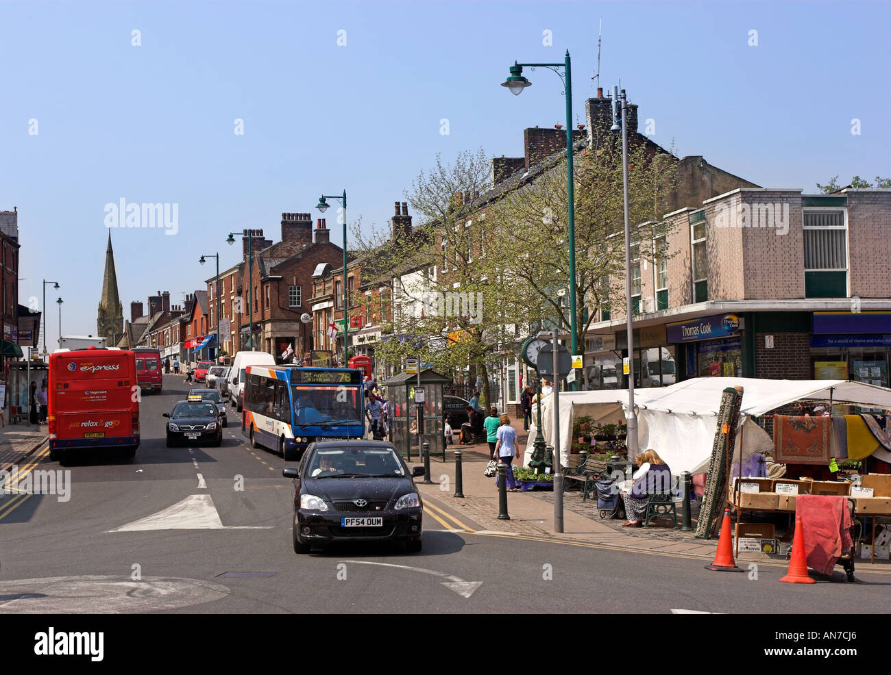 Kirkham high street on a busy market day Stock Photo - Alamy