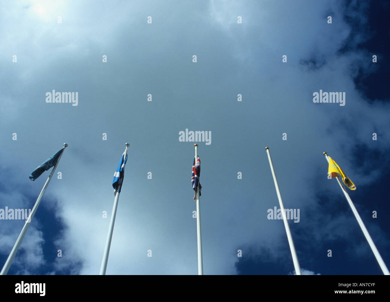 Flags At Stirling Castle in scotland Uk Stock Photo - Alamy