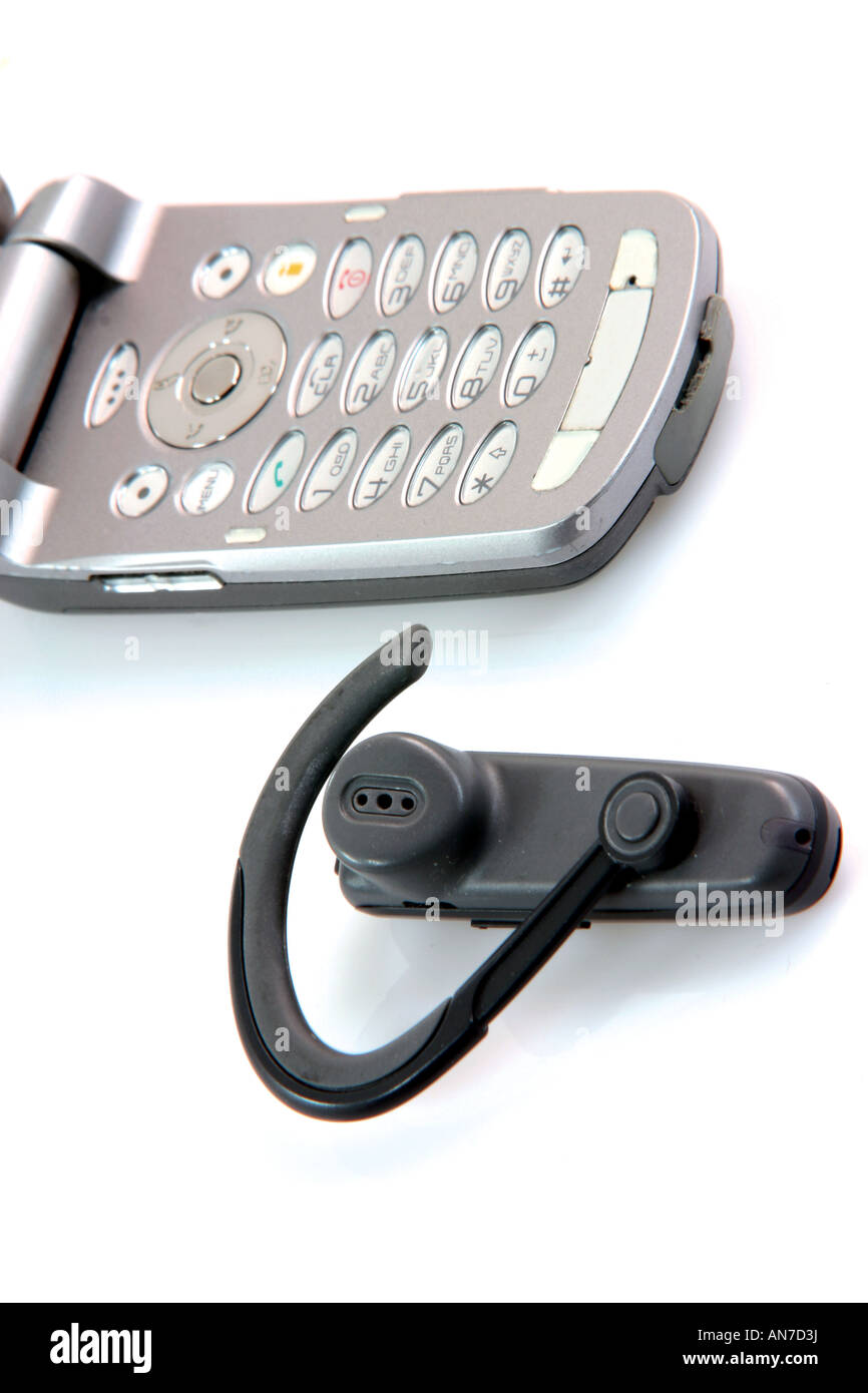 cell phone detail with hands free communication concepts isolated Stock ...