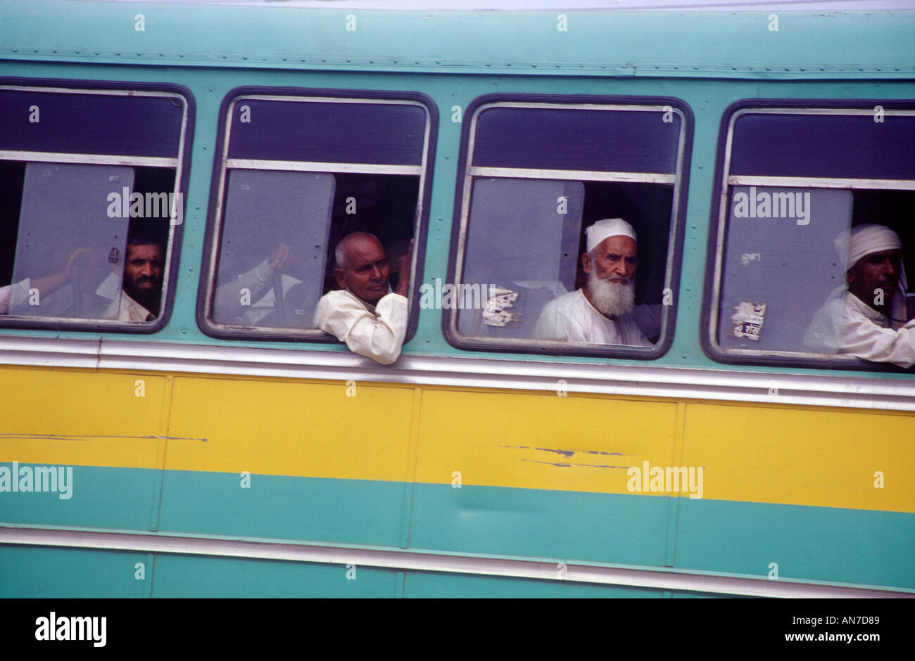 Bus ride India Stock Photo - Alamy