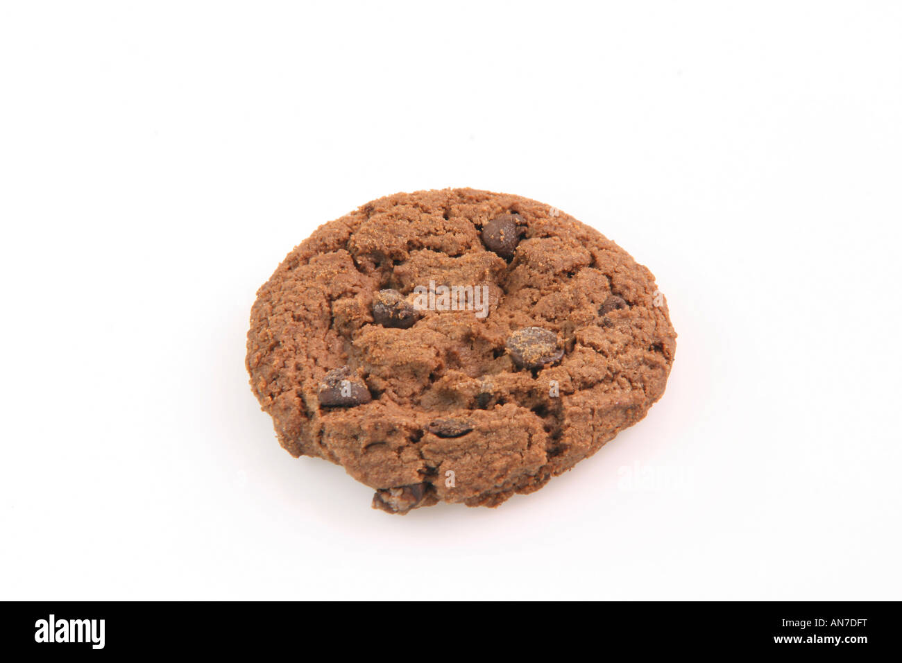 one chocolate biscuits cookies isolated on white background food bakery ...