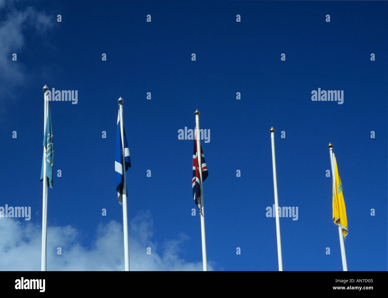 Flags At Stirling Castle in scotland Uk Stock Photo - Alamy