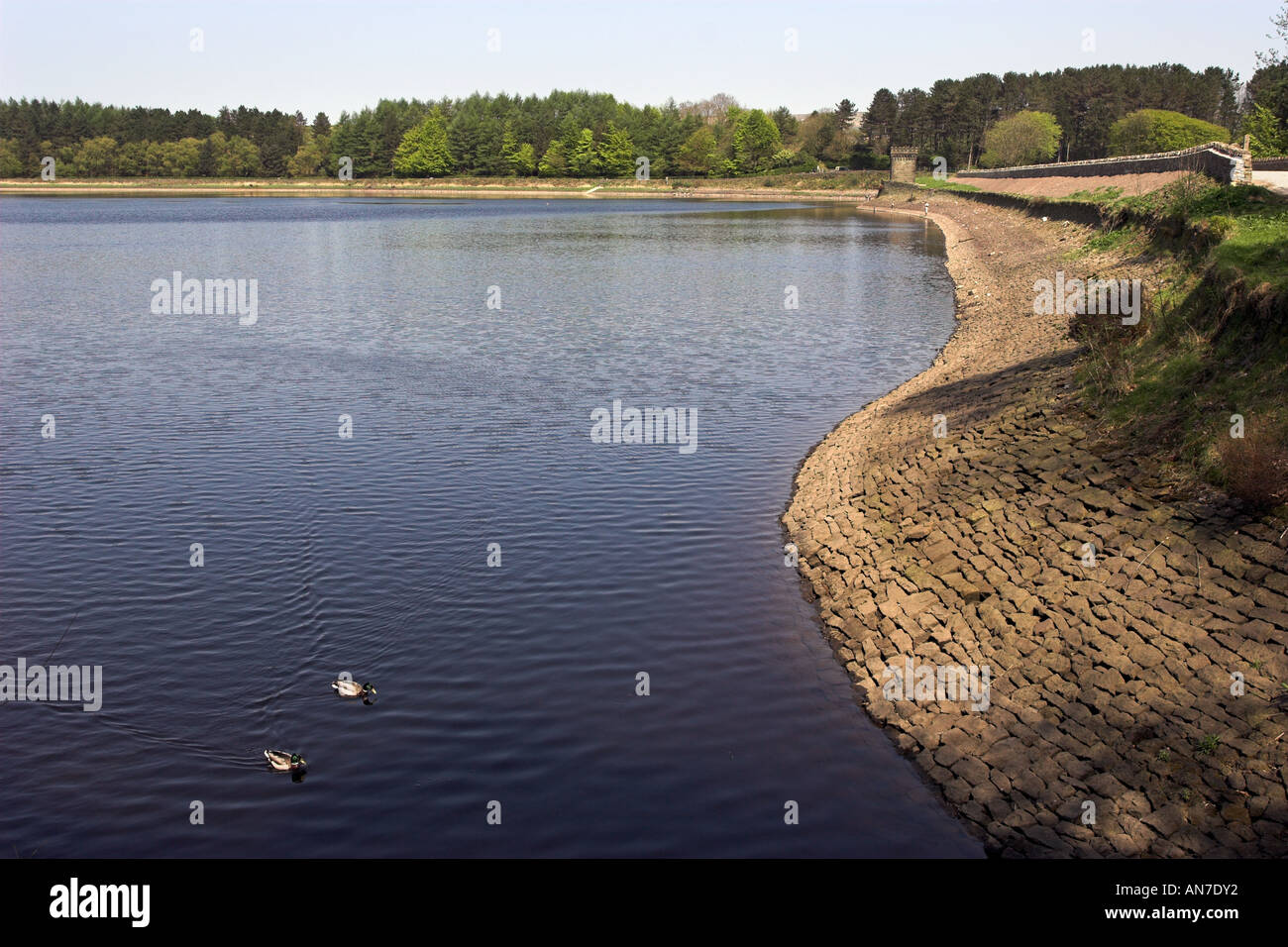 Turton and Entwistle reservoir on the West Pennine Moors in Lancashire ...