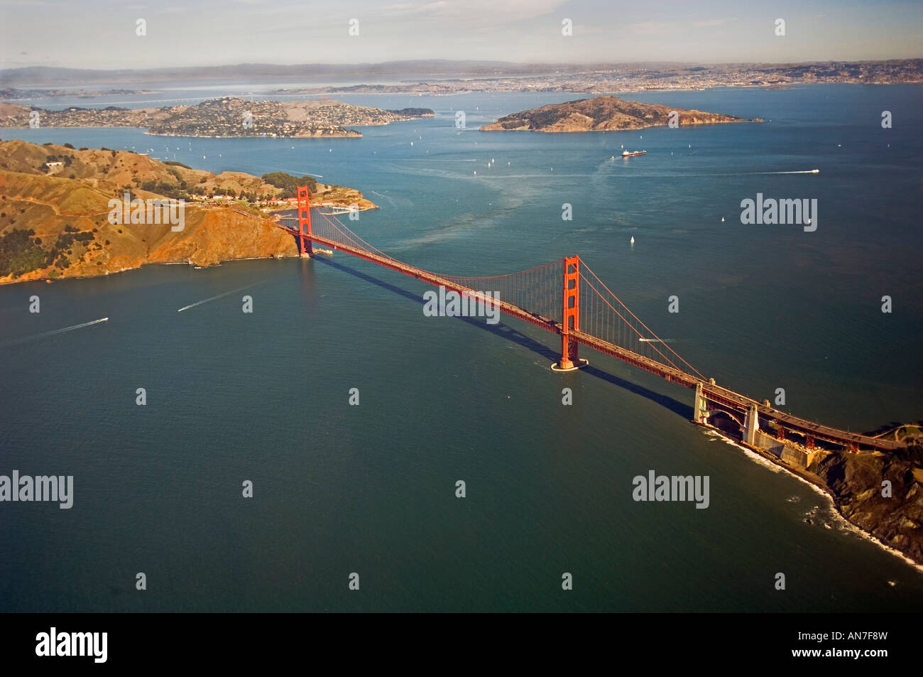 An aerial north view of the Golden Gate Bridge Stock Photo - Alamy