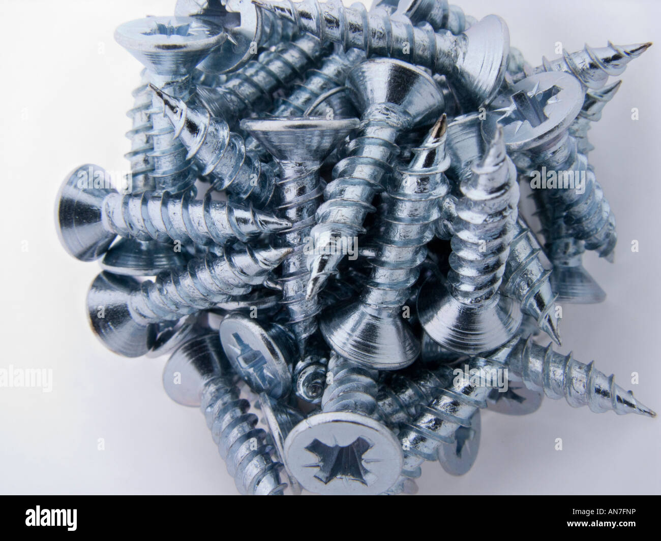 colour image off a pile of scews from a birds eye view Stock Photo - Alamy