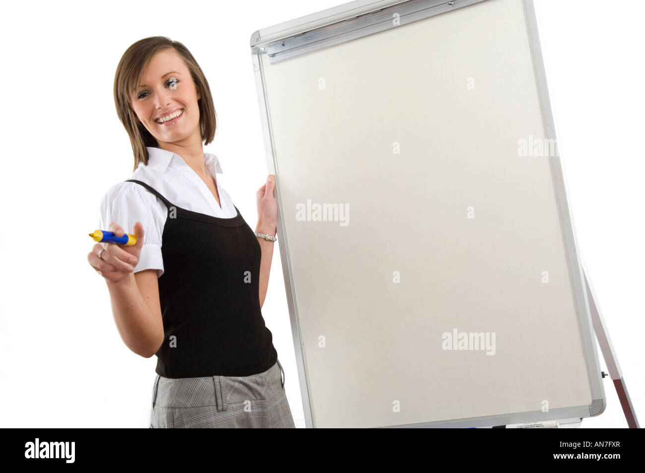 woman making a presentation Stock Photo - Alamy