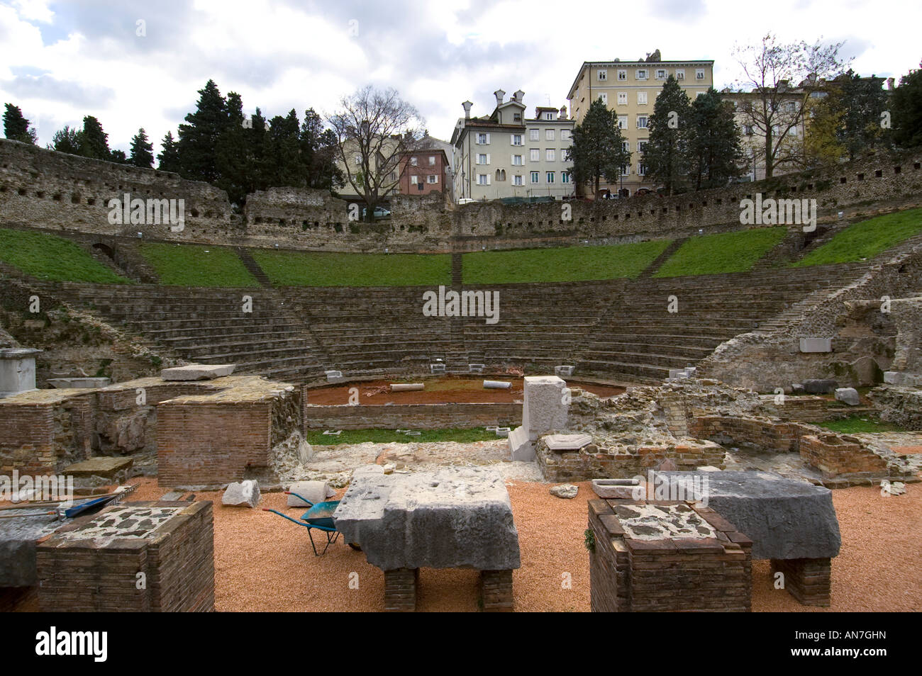 the roman theatre in Trieste Stock Photo - Alamy