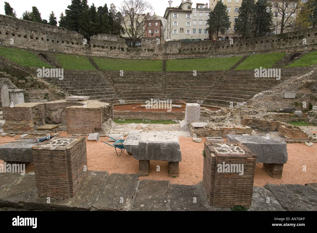 the roman theatre in Trieste Stock Photo - Alamy