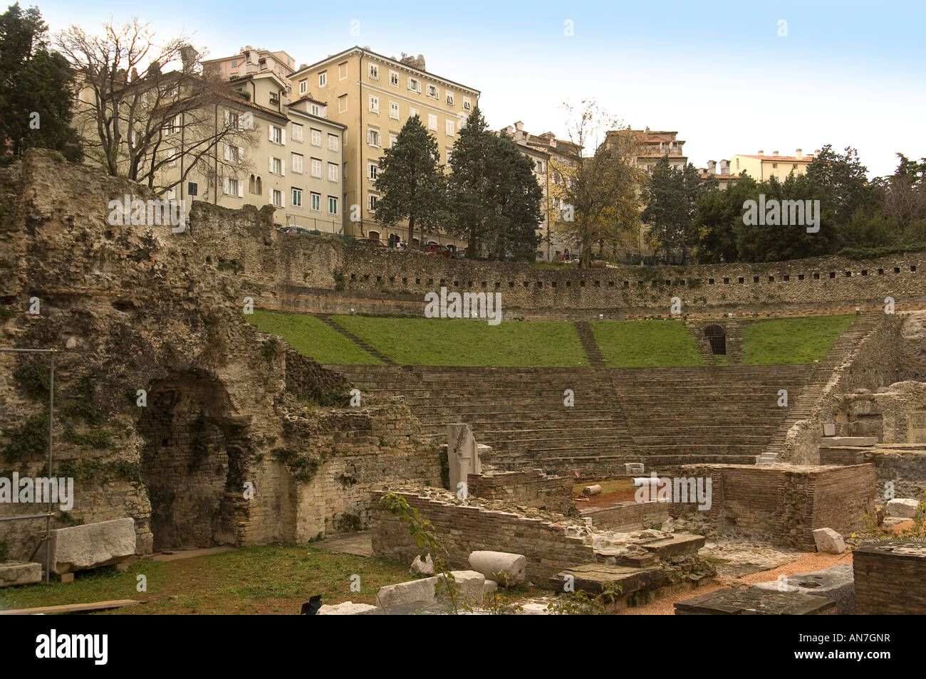 the roman theatre in Trieste Stock Photo - Alamy
