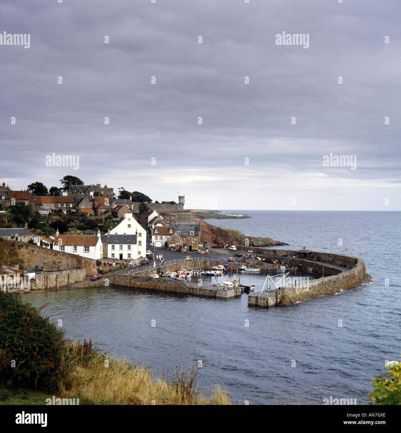Storm clouds gather over the waters off the coast of Crail s sheltered ...
