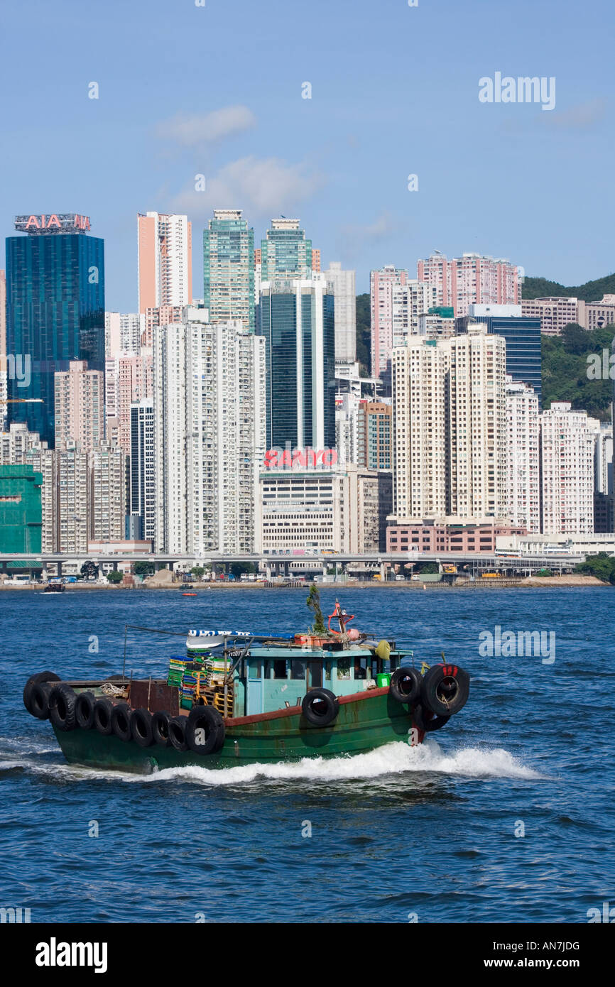 A boat Hong Kong Island China Stock Photo - Alamy