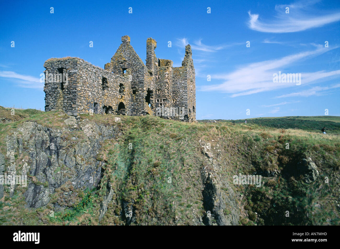 Built atop cliffs near Portpatrick Dunskey Castle dates from 1510 ...