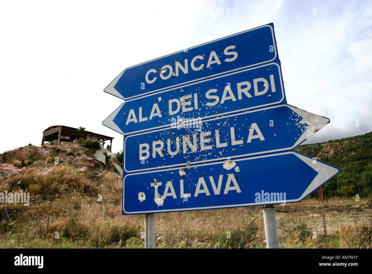 Sardinia road signs hi-res stock photography and images - Alamy