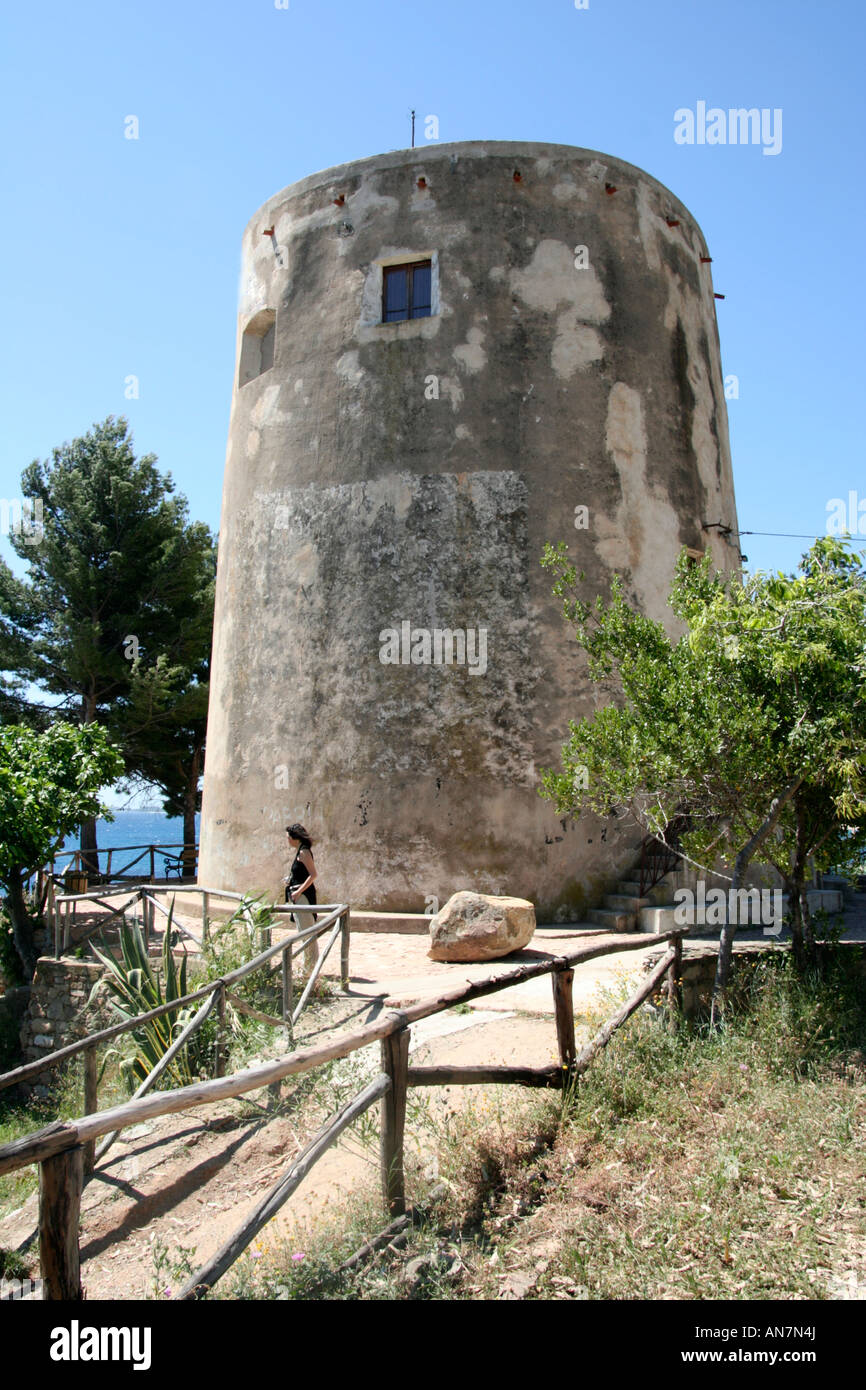 Sardinian ancient tower Stock Photo - Alamy