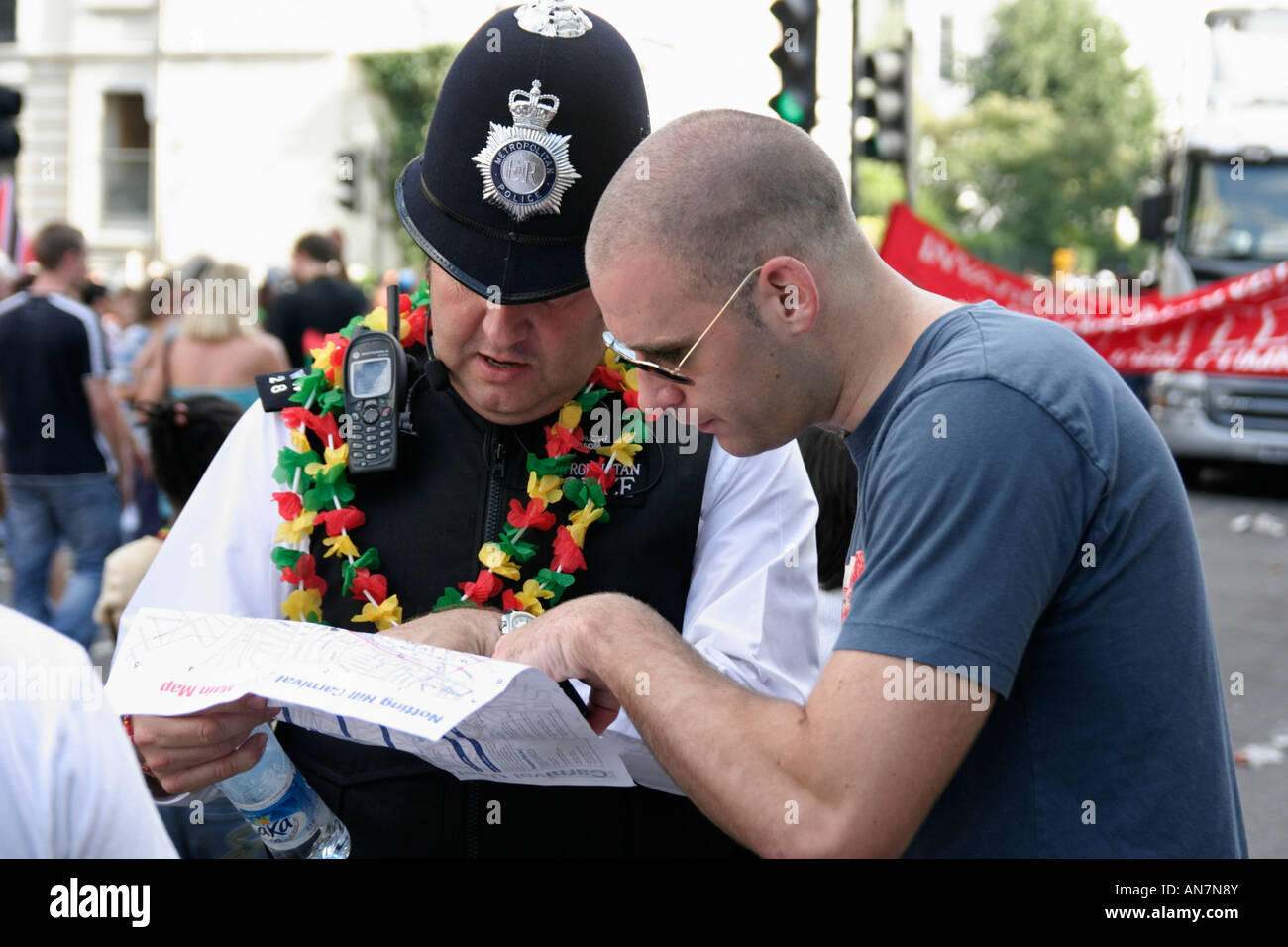 Police officer showing directions hi-res stock photography and images ...