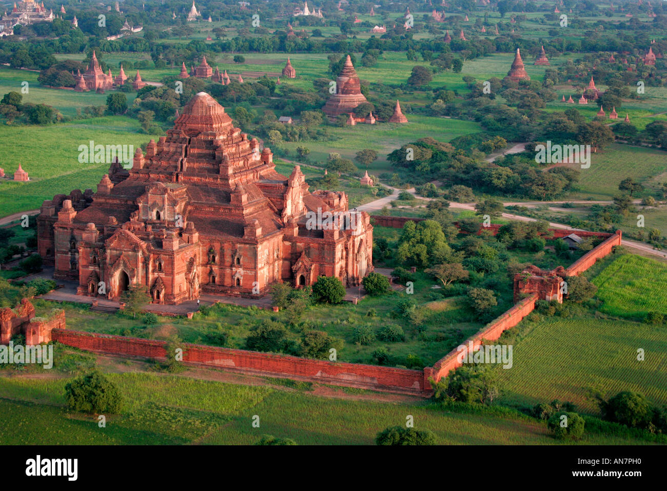 Aerial view of Dhammayangyi temple, Bagan, Burma, (Myanmar Stock Photo ...