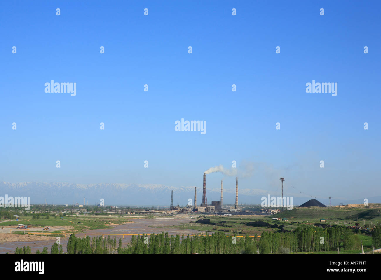 Chimkent Shymkent View across Badam river Turkestan Kazakhstan Stock ...