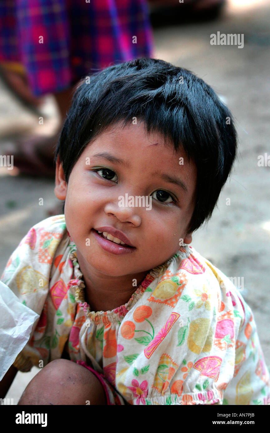 Burmese girl at a market in Bagan, Burma, (Myanmar Stock Photo - Alamy