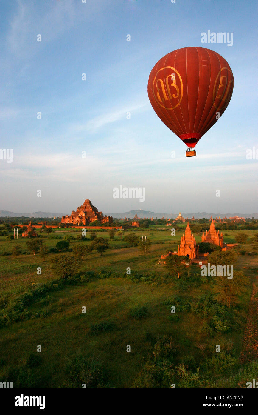 Hot-air balloon over Bagan, Burma, (Myanmar Stock Photo - Alamy