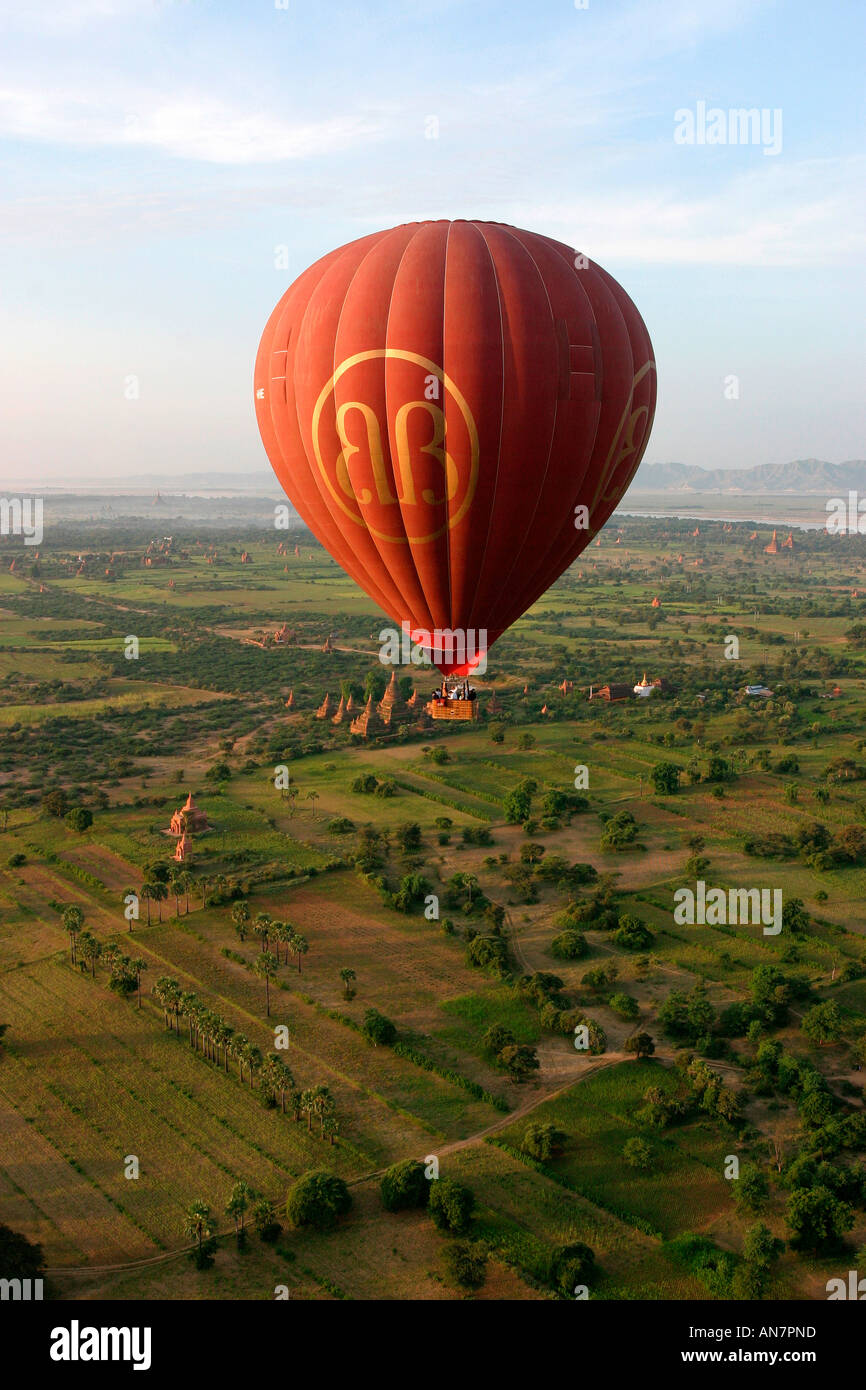 Hot air balloon over Bagan, Burma, (Myanmar Stock Photo - Alamy
