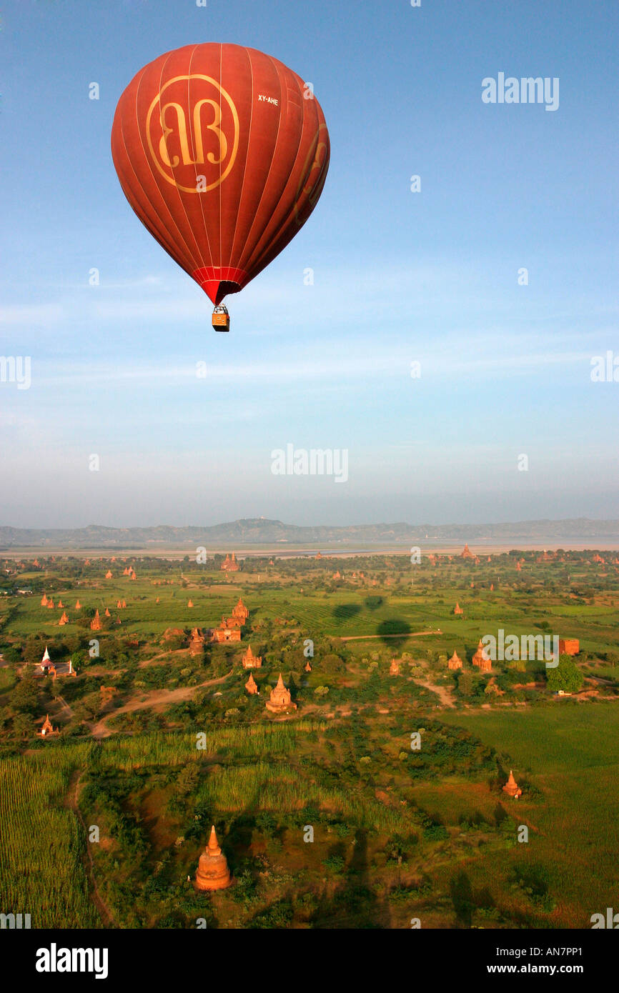 Hot-air balloon over Bagan, Burma, (Myanmar Stock Photo - Alamy