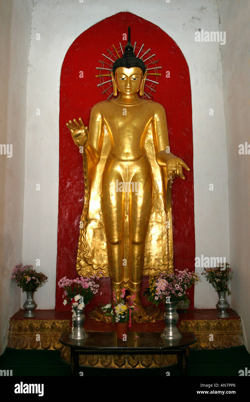 Buddhist statue at the Ananda Temple, Bagan, Burma, (Myanmar Stock ...
