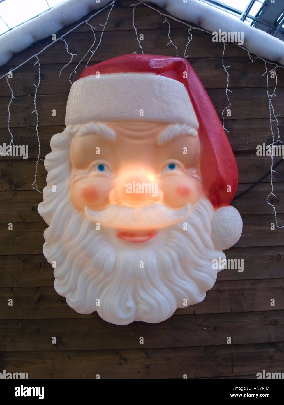 Vintage Light Up Santa Faces
