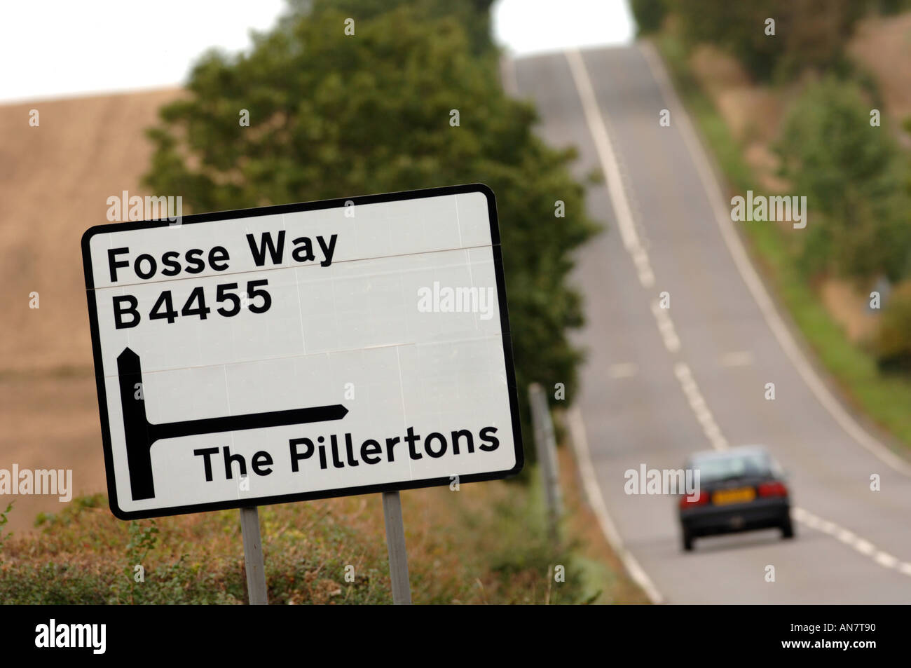 The Fosse Way in Leicestershire Stock Photo - Alamy