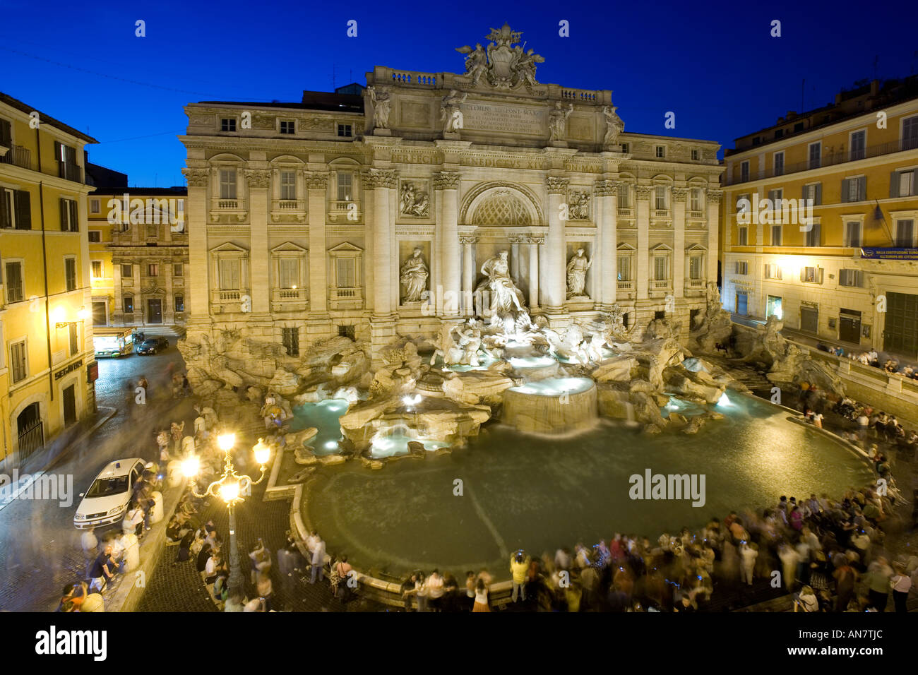 Italy Rome The Trevi Fountain elevated view Stock Photo - Alamy