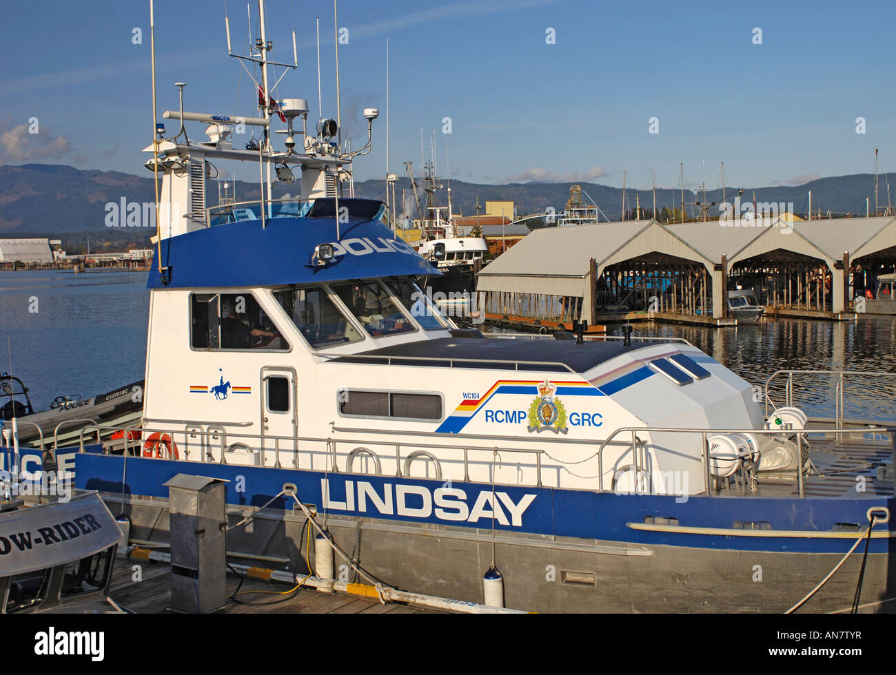 RCMP Police Boat Port Alberni Harbour Quay Docks Vancouver Island BC ...