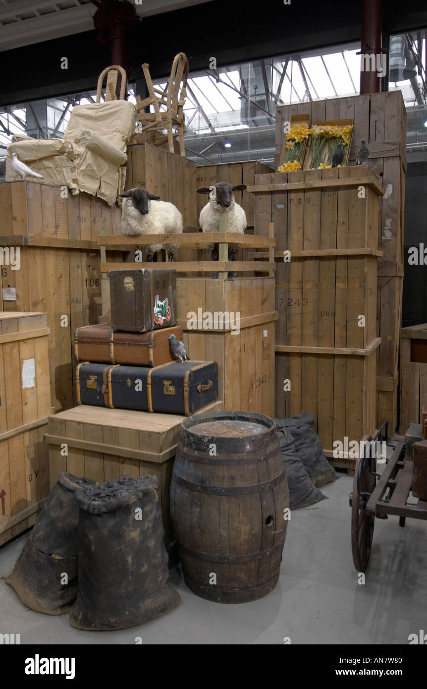 Packing display Steam museum Swindon UK Stock Photo - Alamy
