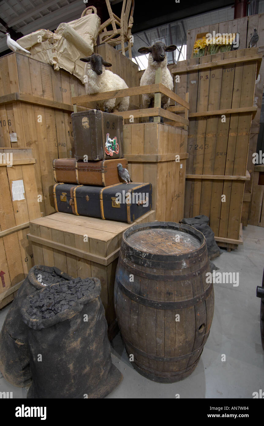 Packing display Steam museum Swindon UK Stock Photo - Alamy