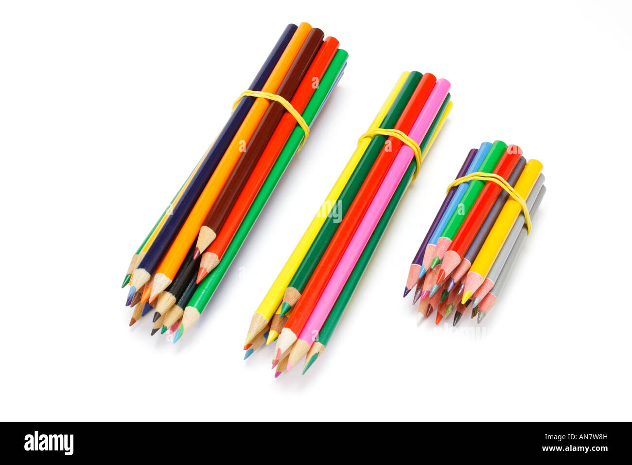 Bundles of Colour Pencils Stock Photo - Alamy