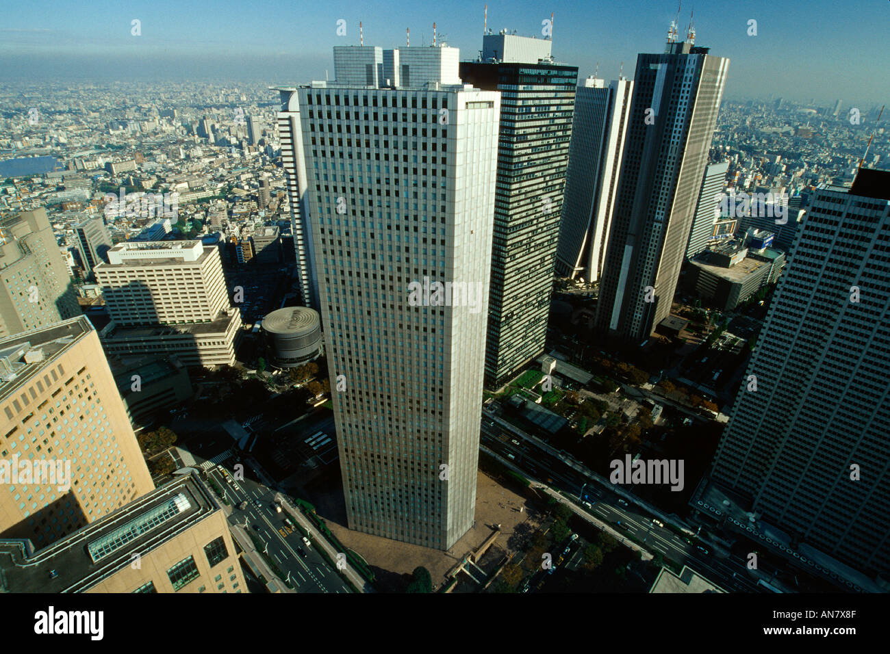Aerial view of Tokyo s modern financial district Shinjuku Tokyo Japan ...